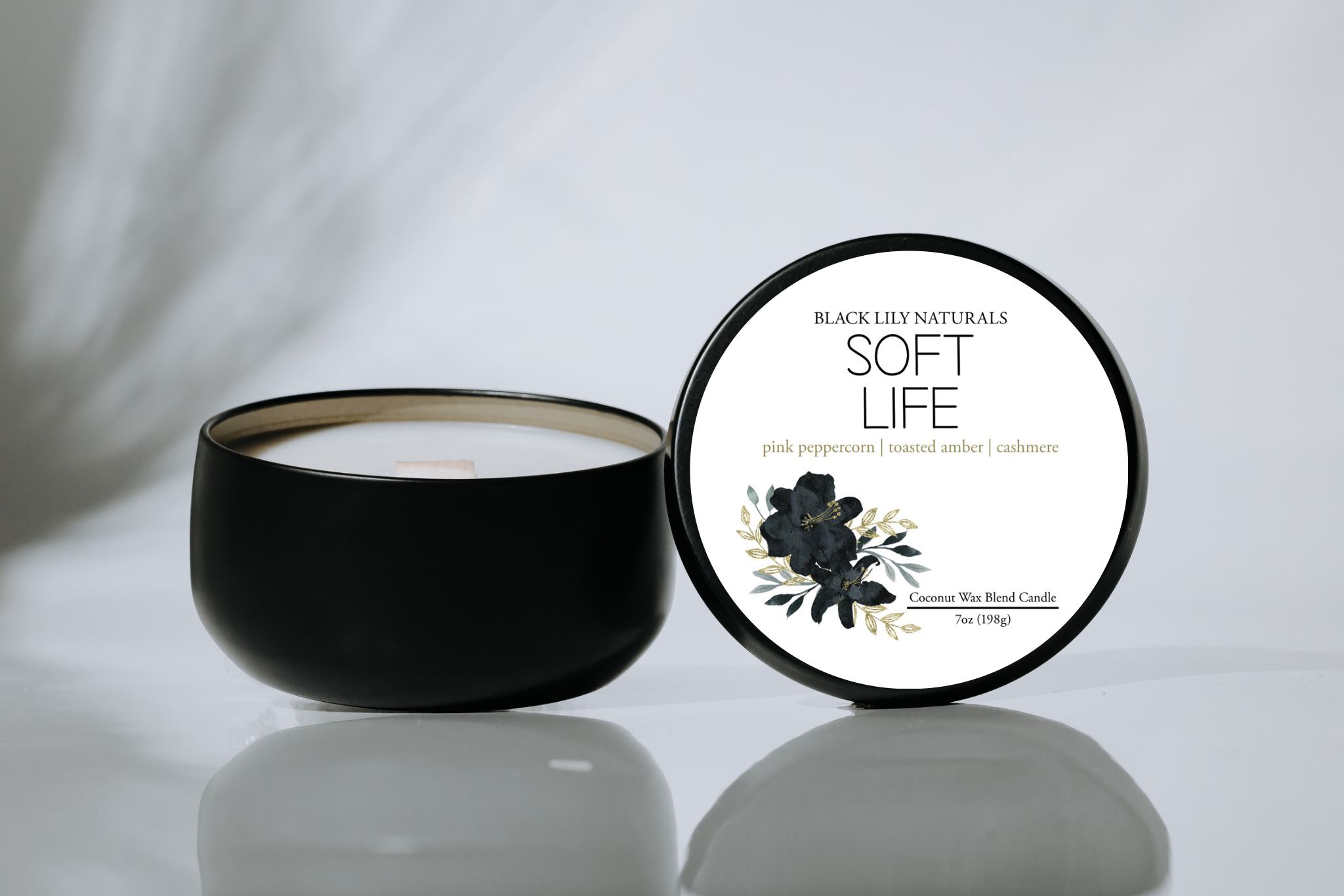 Soft Life Candle-7oz – BlackLilyNaturals
